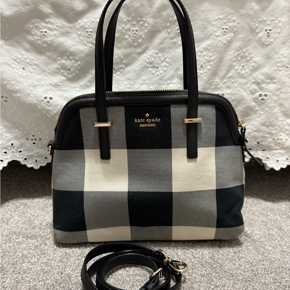 kate spade | Bags | Kate Spade Black And White Checkered Womens Bag ...
